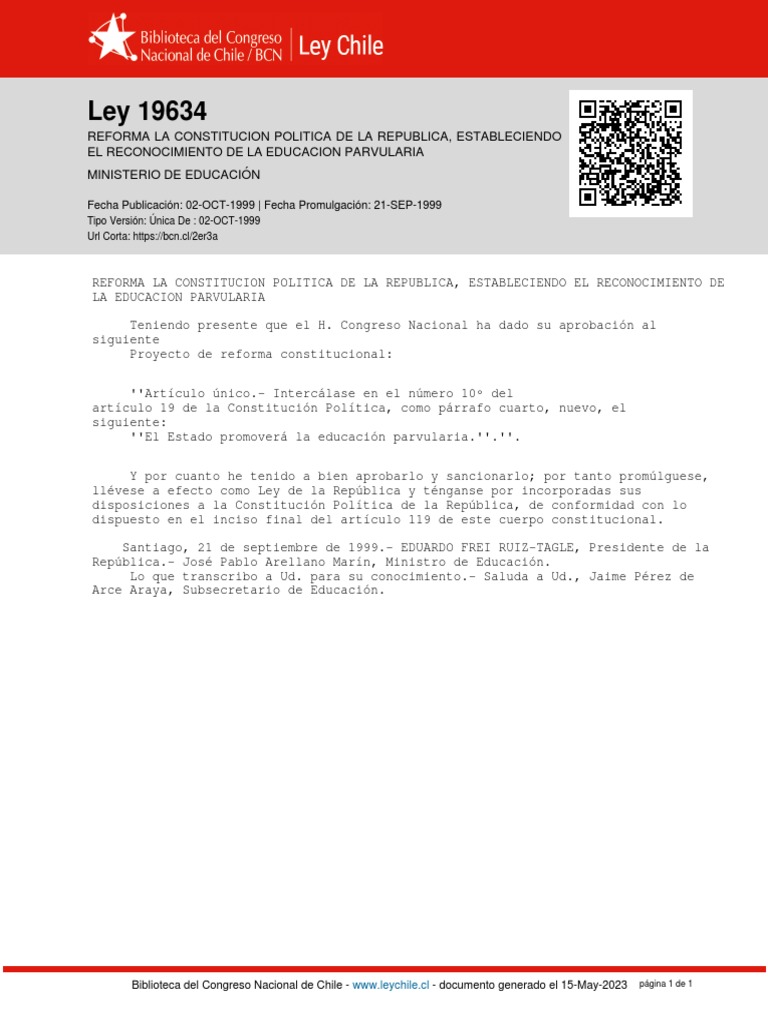 Ley 19634 - 02 OCT 1999 PDF | PDF