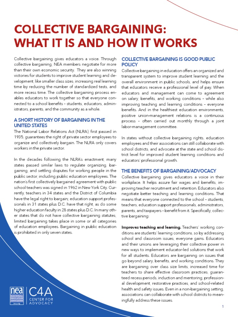 Collective Bargaining - What It Is and How It Works | PDF | Collective Bargaining | Ratification