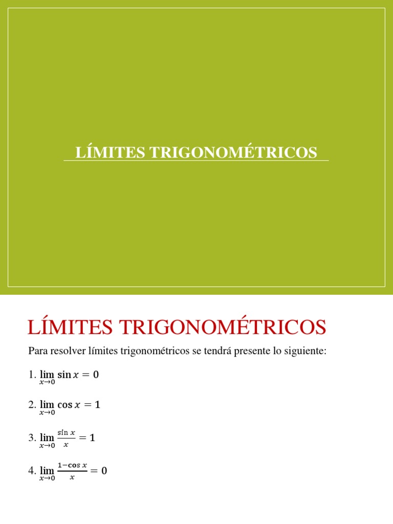 Lim Trig PDF | PDF