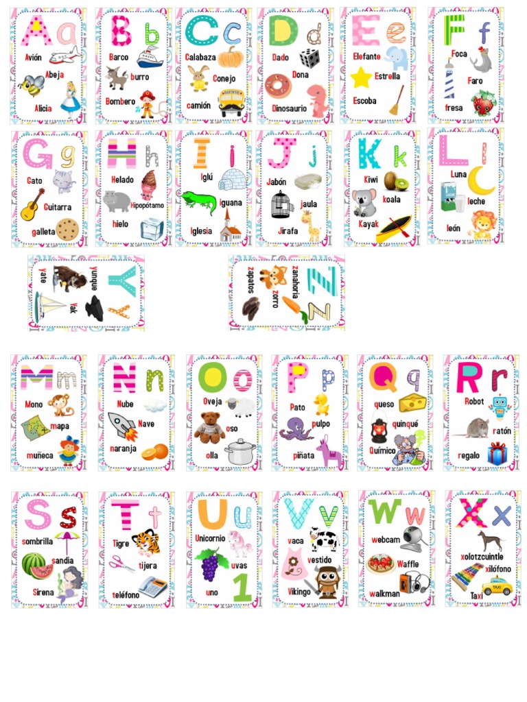 Abecedario Tarjetas | PDF