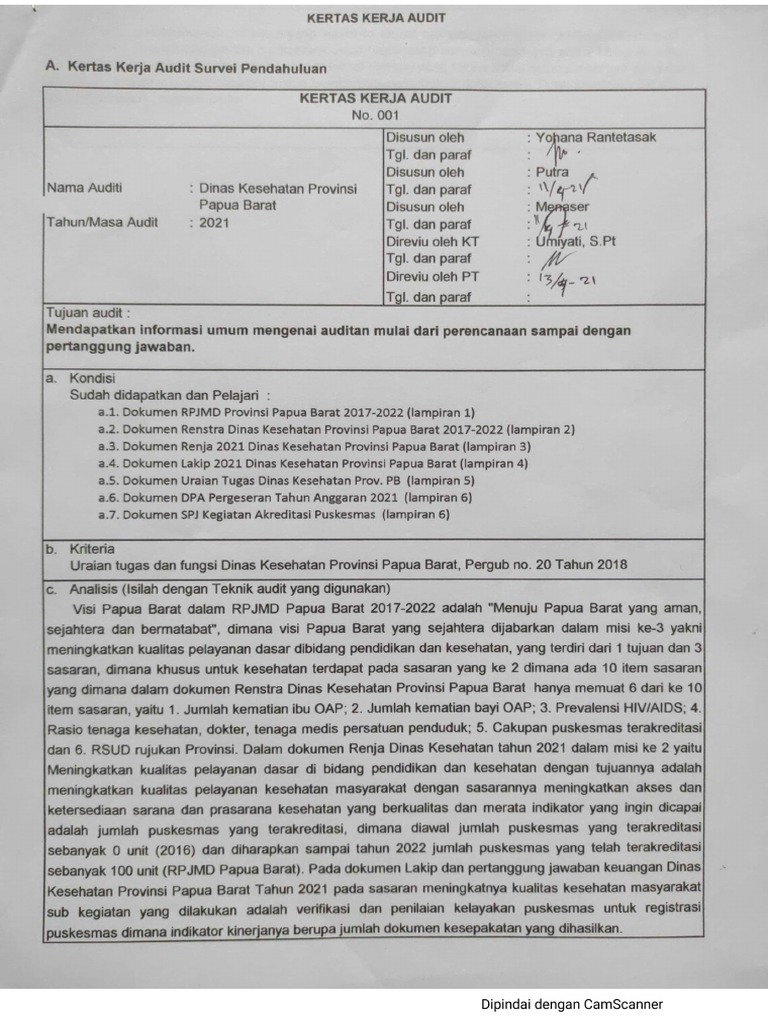 Kka Audit Kinerja Provinsi Pdf