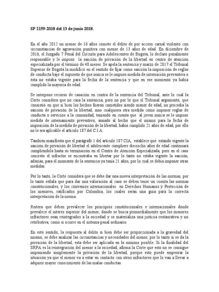 SP 2159 | PDF | Derecho penal | Justicia