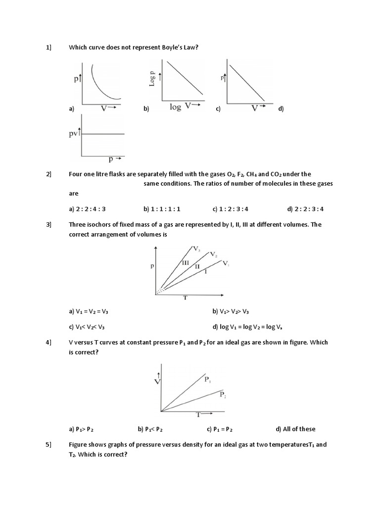 Gaseous State PDF | PDF | Gases | Pressure