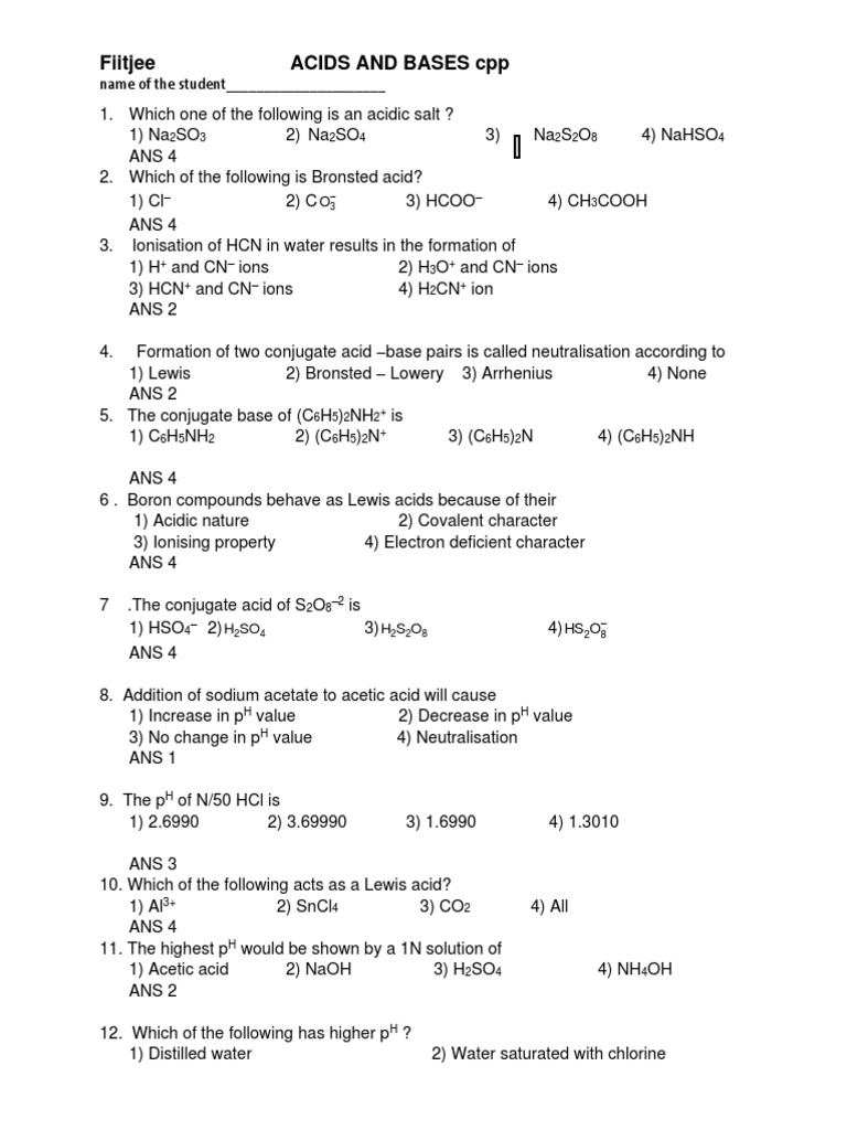 Acids Bases | PDF | Acid | Ph