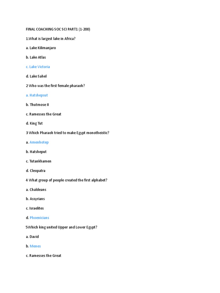 Final Coaching | PDF