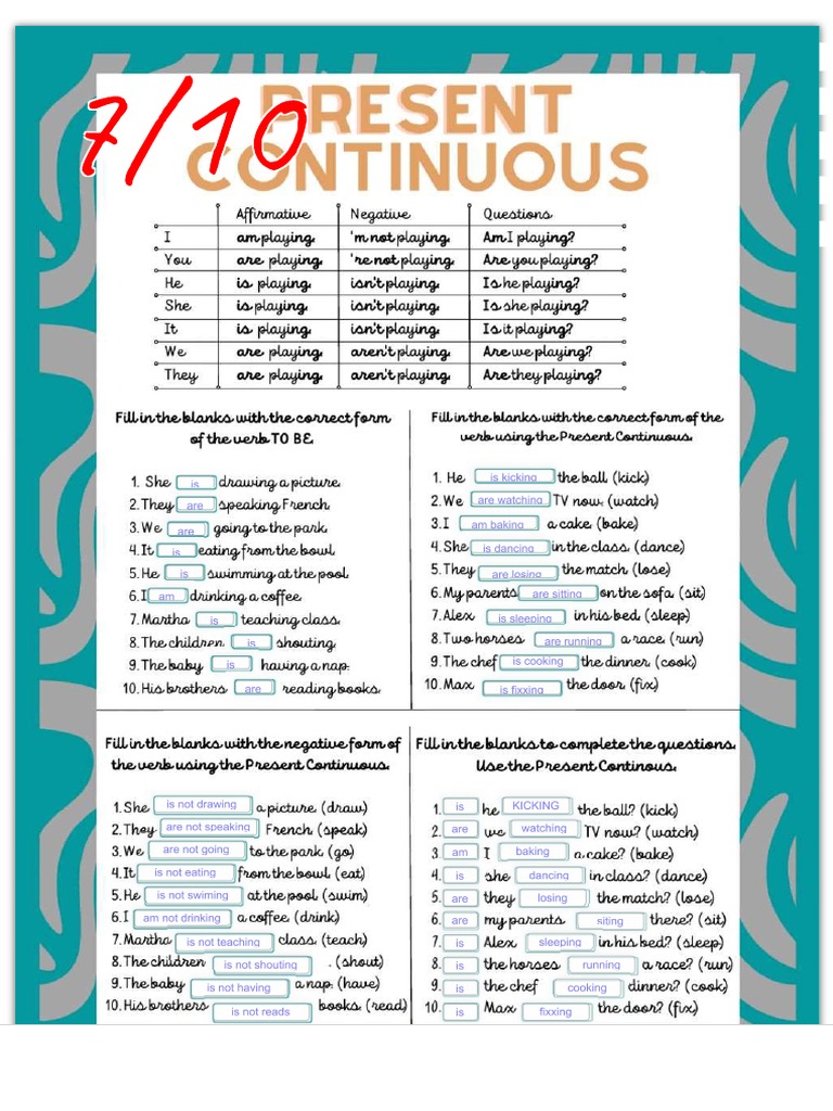 Present Continuos | PDF