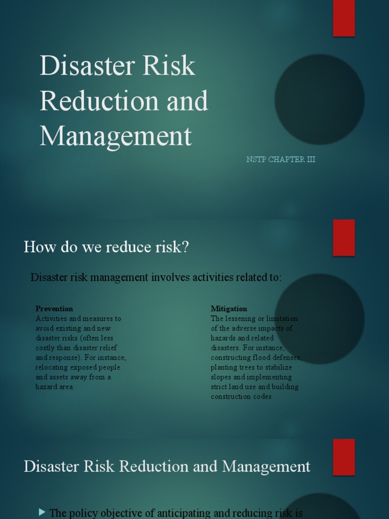 NSTP Lecture 3 Disaster Risk Reduction | PDF | Disaster Risk Reduction ...