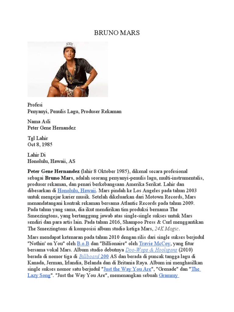Bruno Mars | PDF