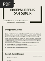 Replik Duplik | PDF