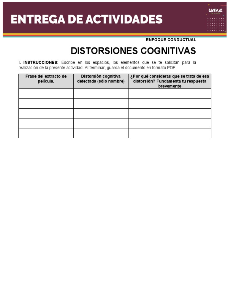 Identificación de Distorsiones Cognitivas | PDF | Arte | Informática