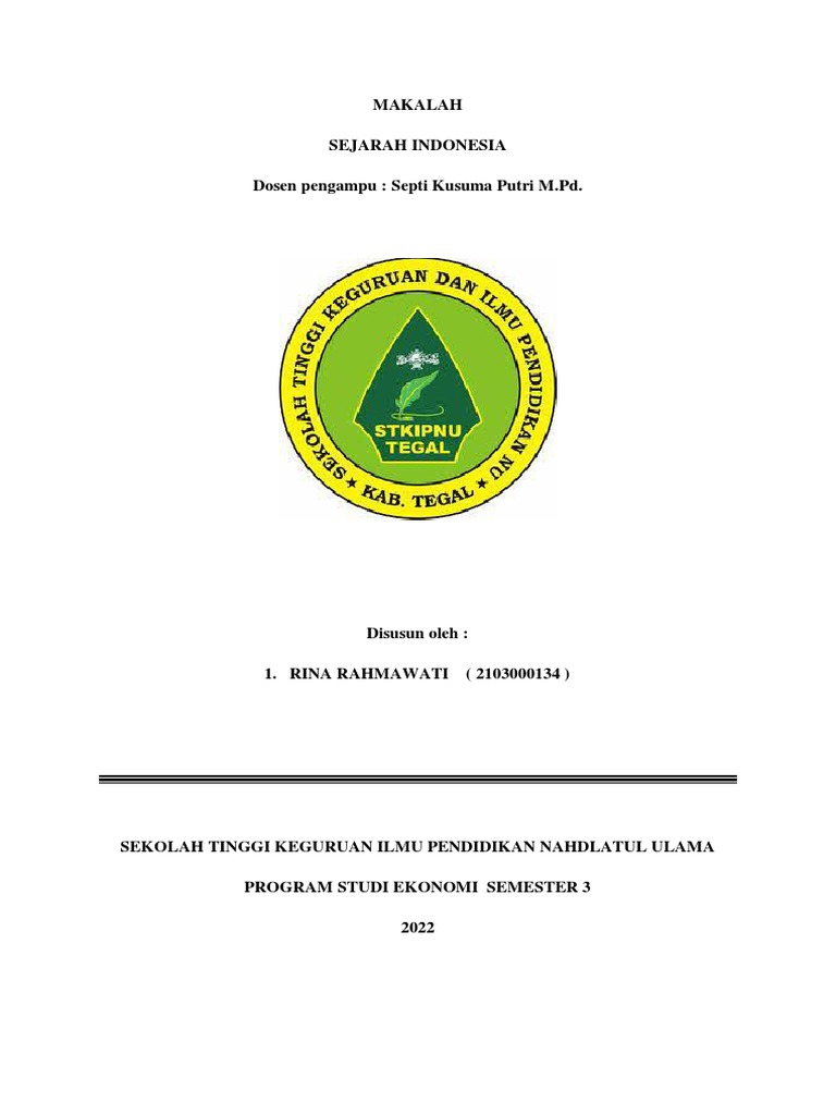 Makalah Sejarah Indonesia PDF | PDF