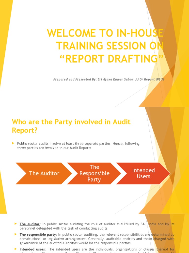 Training Session On Report Writing | PDF | Audit | Auditor's Report