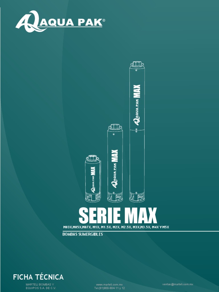 Bomba Sumergible Aqua Pak M2X | PDF