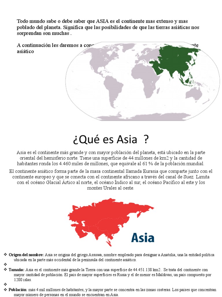 ASIA PRESENTACION - Odp | PDF | Asia | Europa