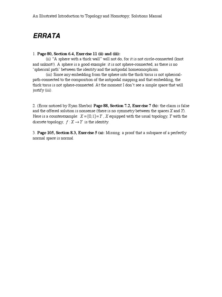 Errata SolutionsManual | PDF