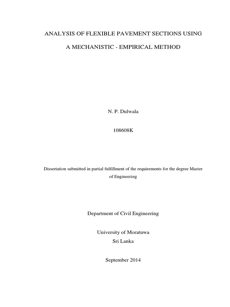 Analysis of Flexible Pavement Sections Using A Mechanistic - Empirical Method | PDF | Road ...