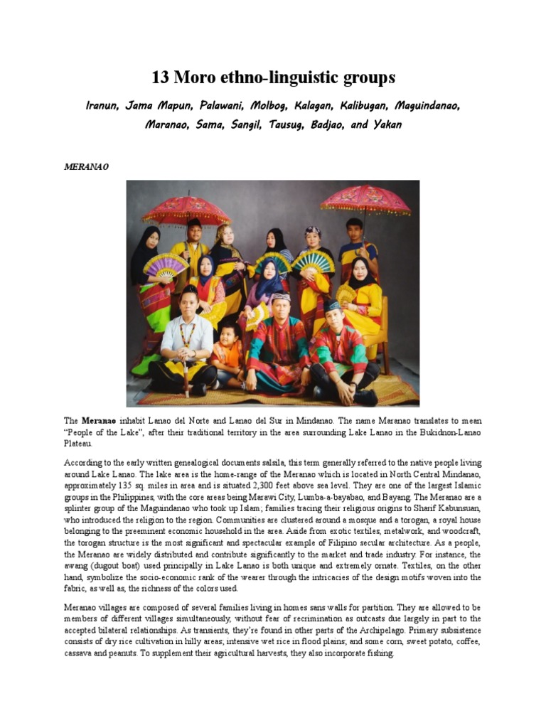Bangsamoro Tribes | PDF | Mindanao | Ethnic Groups