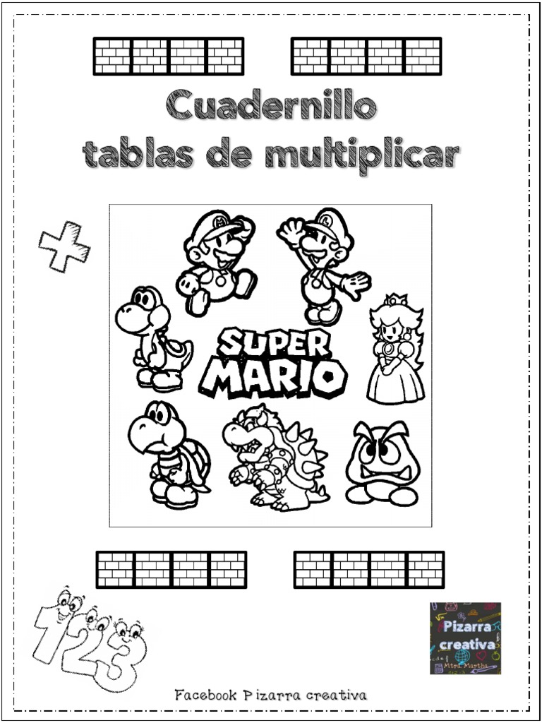 Multiplicaciones Mario Bros PDF | PDF | Arco iris | Color