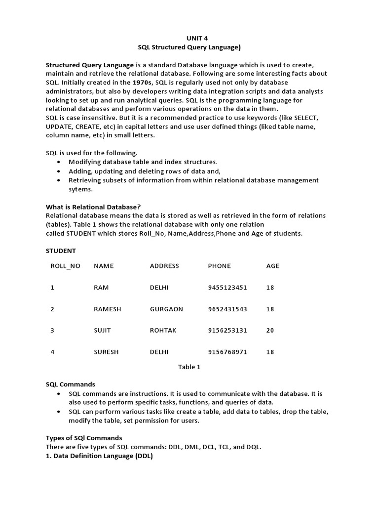 Unit 4 Pdf Databases Data Model