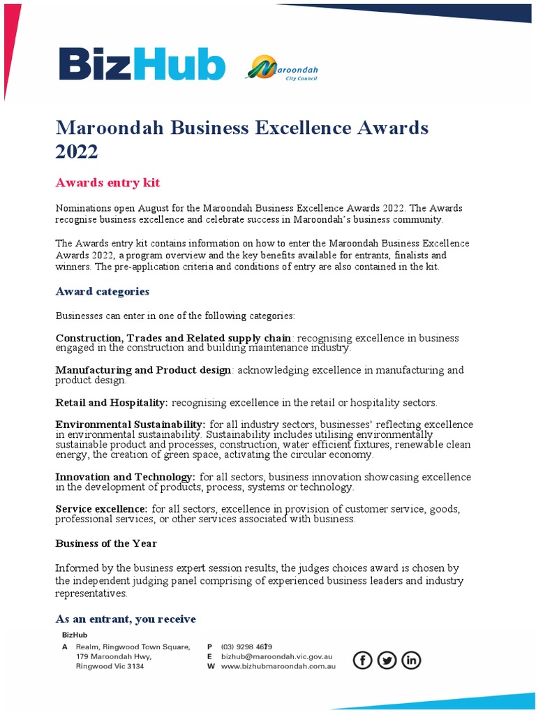 2022 Awards Entry Kit | PDF | Marketing | Sales