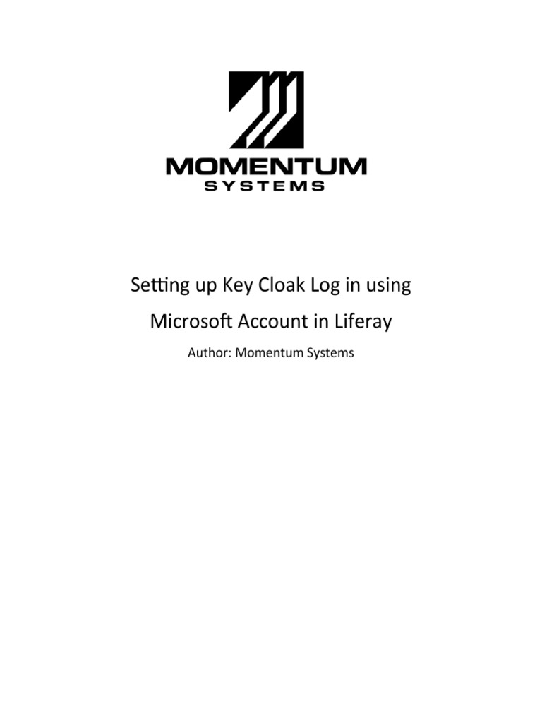 Setting Up Key Cloak To Log in Using Microsoft Account in Liferay | PDF