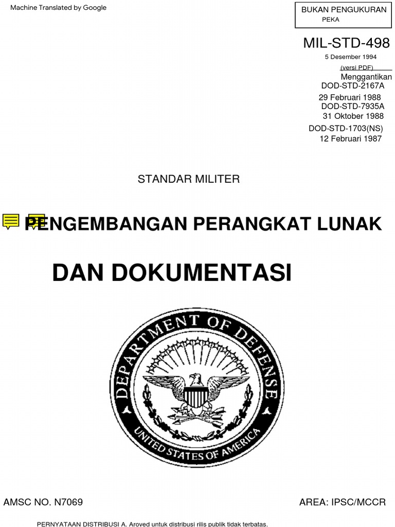 Standar Pengembangan Perangkat Lunak MIL-STD-498 | PDF | Bisnis ...