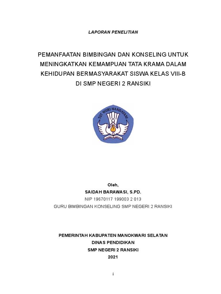 2021 - PTK BK - SAIDAH BARAWASI - Tata Krama | PDF