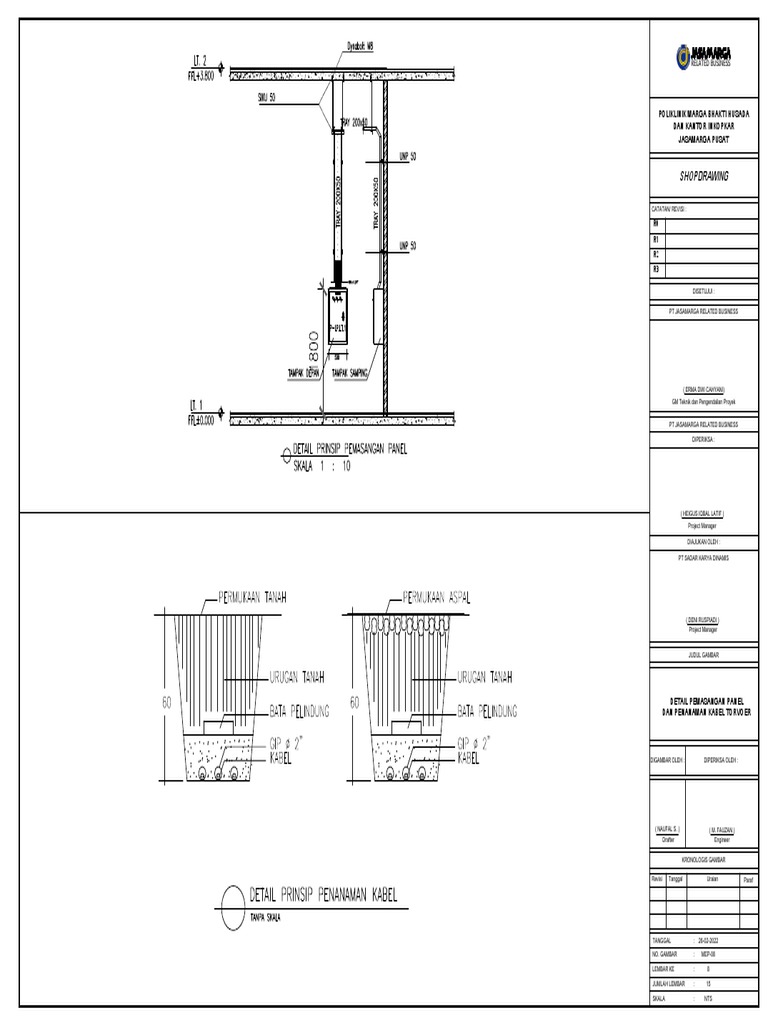 08.detail Pemasangan Panel Dan Penanaman Kabel Torvoer | PDF