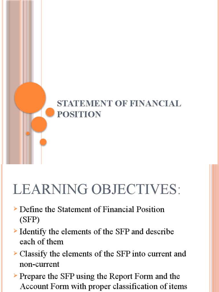 Statement of Financial Position Overview | PDF | Balance Sheet | Equity ...