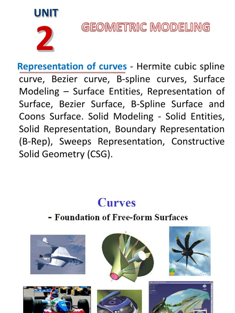 Unit 2 Geometric Modeling PDF | PDF | Spline (Mathematics) | Vector Space