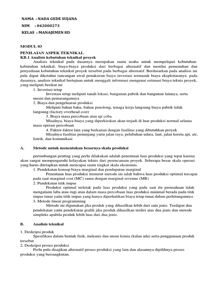 Resume Modul 3 - Nada Gede - 042000273 - 8D Manajemen | PDF