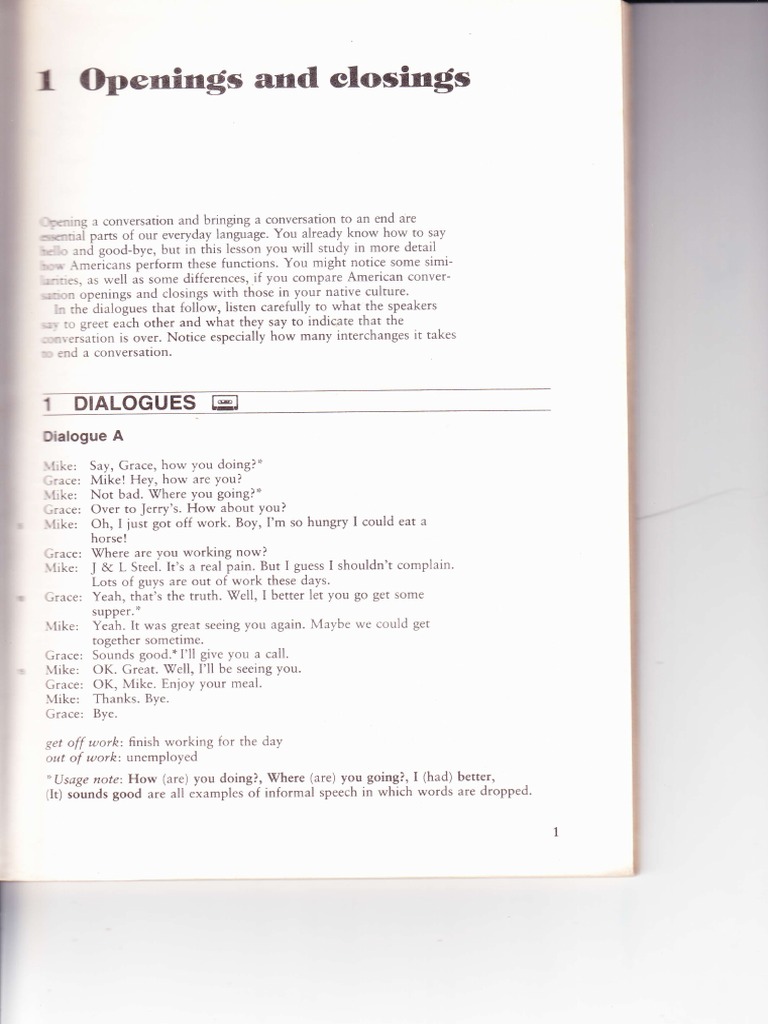 Opening Closing For Formal Speaking | PDF