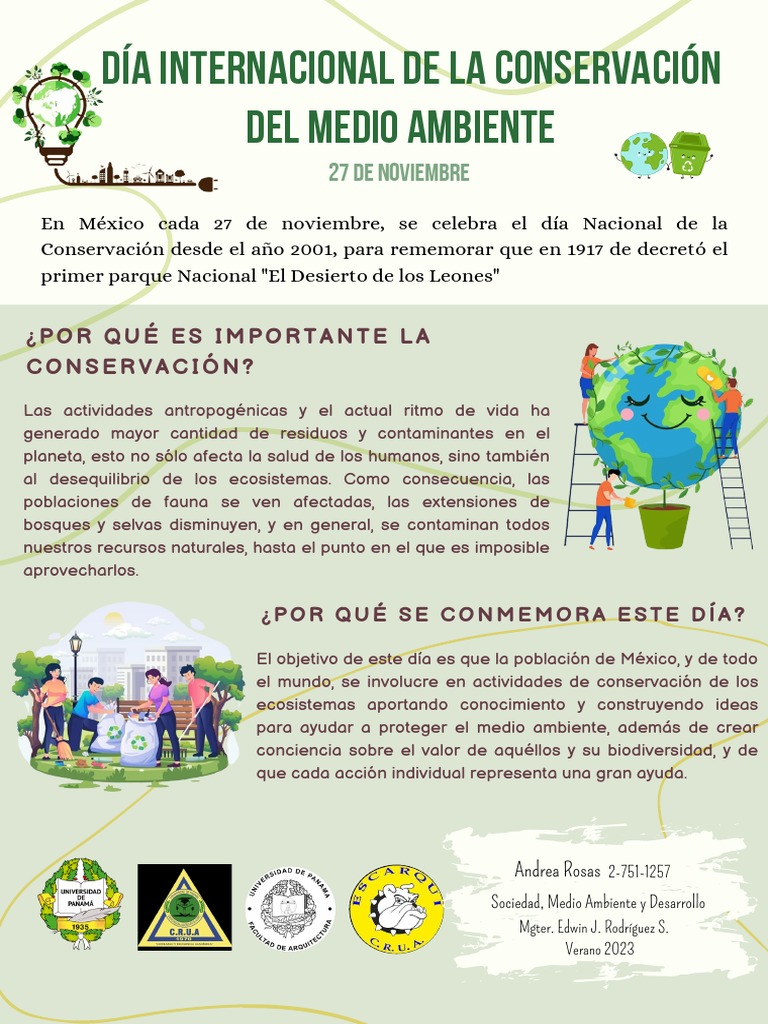 Día Internacional de La Conservación Del Medio Ambiente | PDF