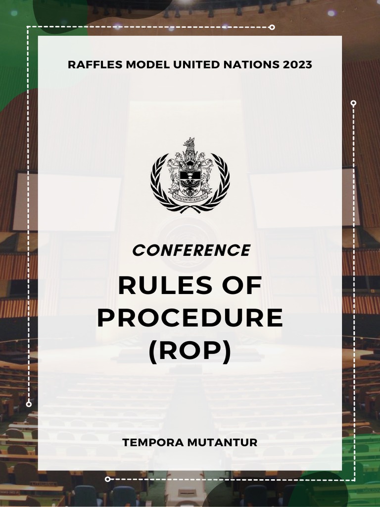 RMUN 2023 Rules of Procedure | PDF | Supermajority | United States ...