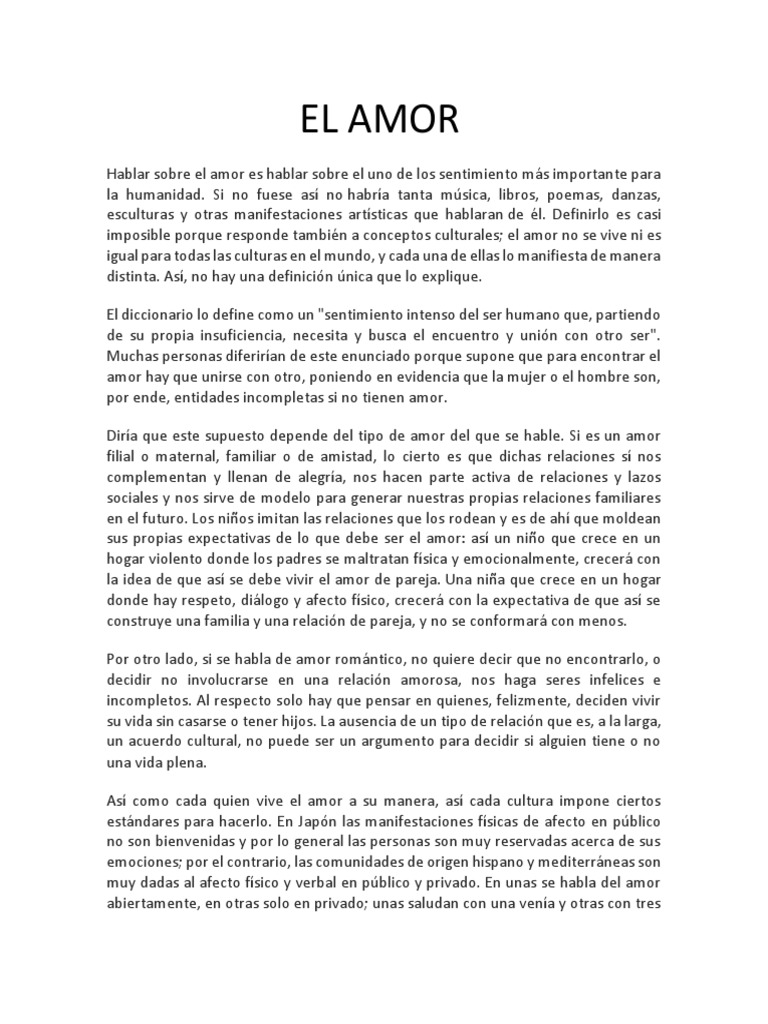 El Amor | PDF