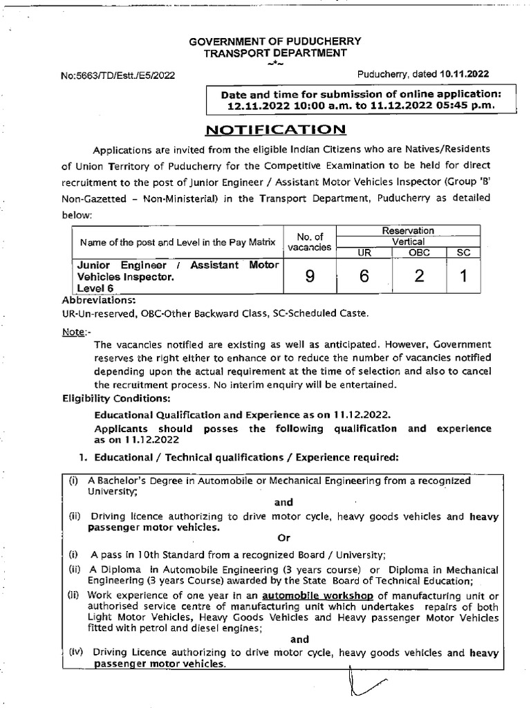 Notification PDF | PDF