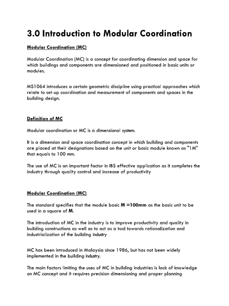 Modular Coordination | PDF