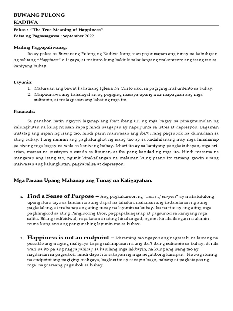 The True Meaning of Happiness | PDF