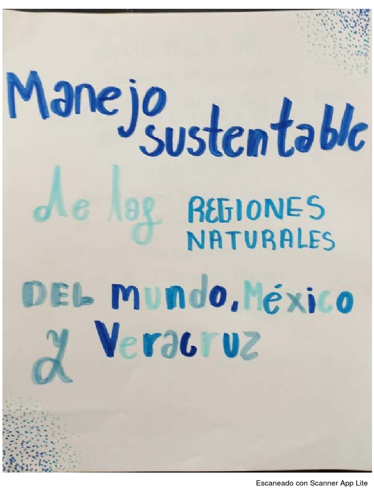 Manejo Sustentable de Las Regiones Naturales Del Mundo, México y ...