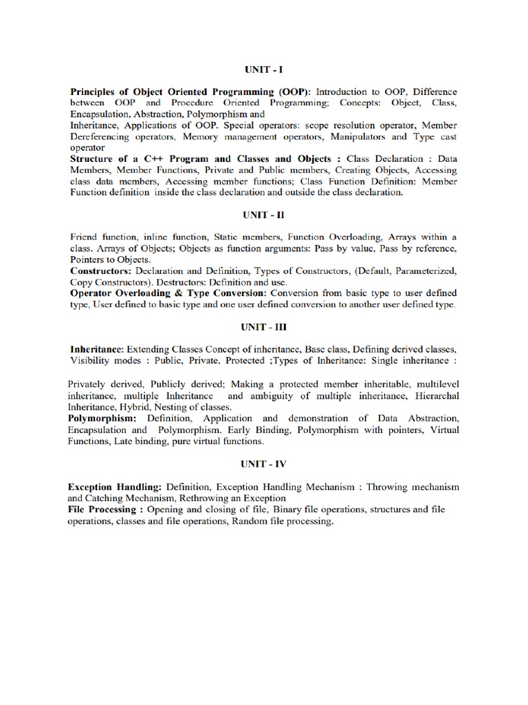 C Syllabus Pdf