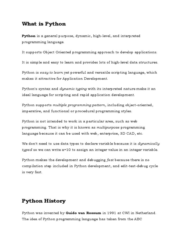 01 Introduction Pdf Python Programming Language Computer Programming 6688
