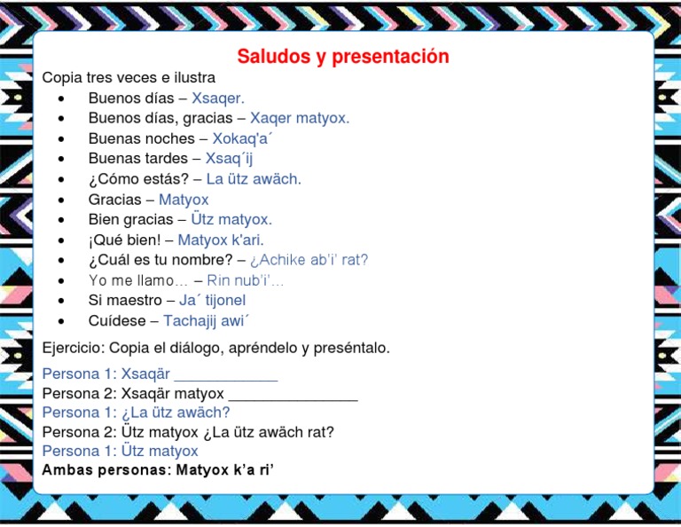 Saludos y Presentación | PDF