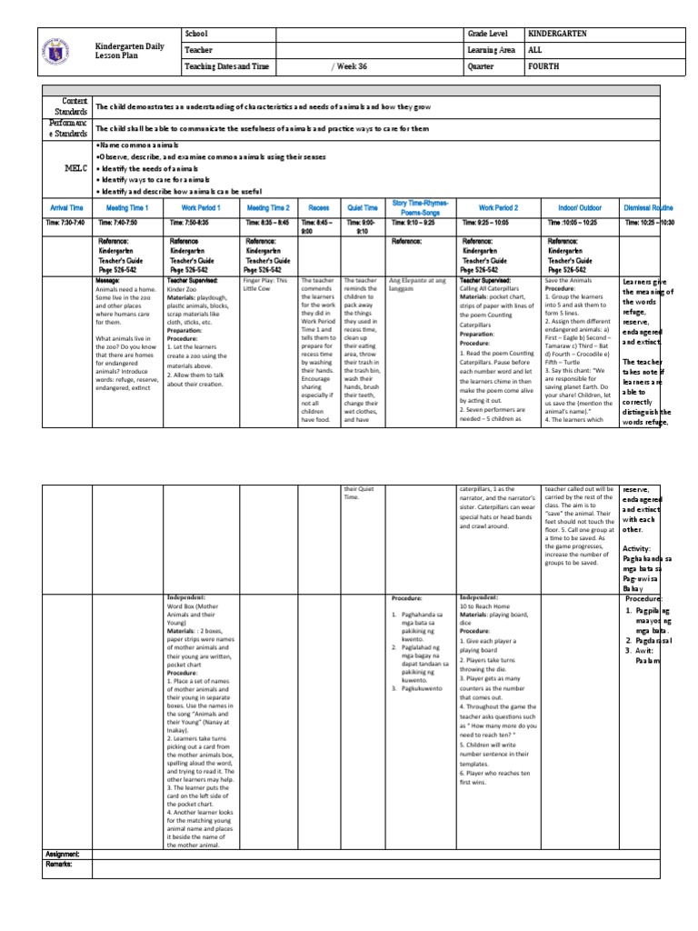 Kinder-New-DLL Week31 - Day5 | PDF | Teachers | Kindergarten