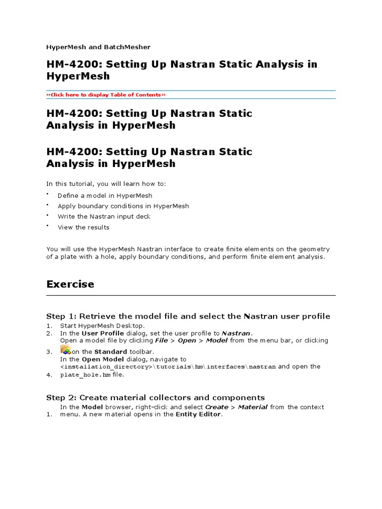 Nastran Interface Tutorial PDF | PDF | System Software | Computing