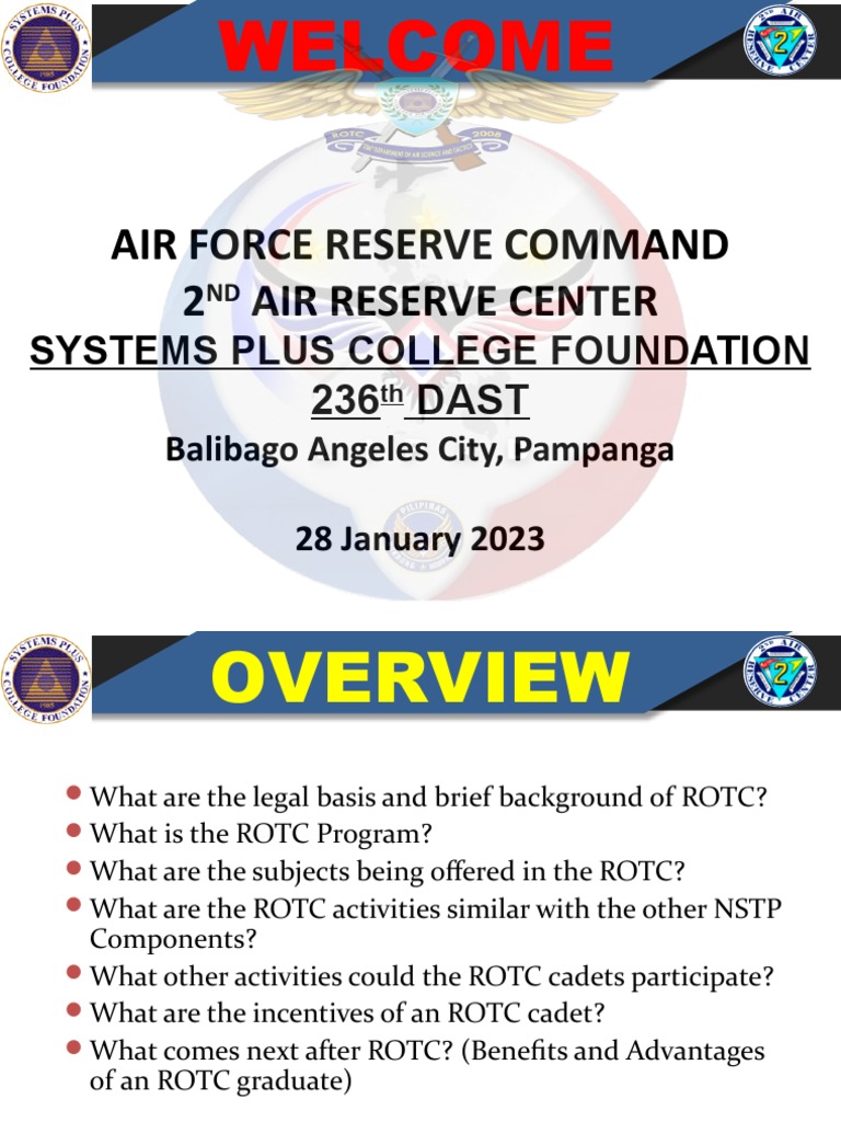 SPCF ROTC Orientation 2nd Sem | PDF | Reserve Officers' Training Corps ...