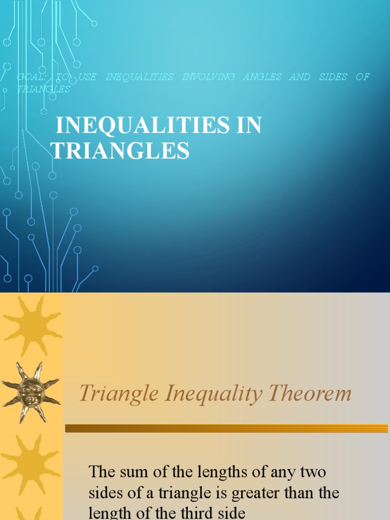 Triangle Inequalities Explained | PDF | Triangle | Mathematics