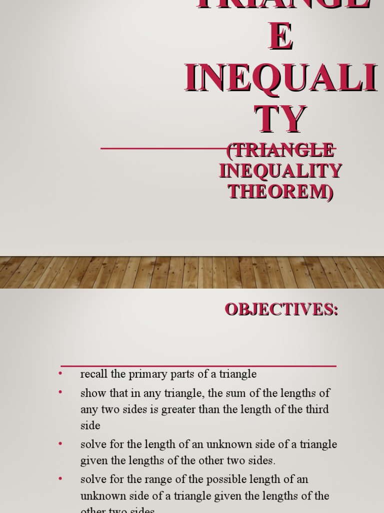 G8 Math Q4 - Week 2 - Applies Triangle Inequality | Download Free PDF | Triangle | Perpendicular