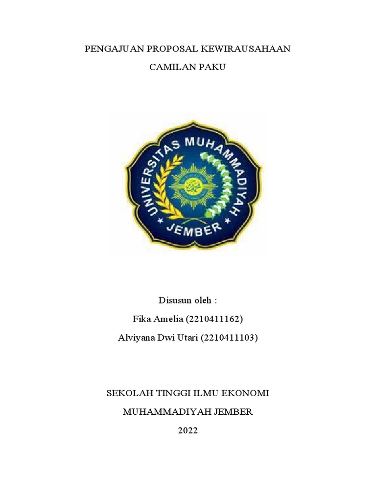 Pengajuan Proposal Usaha Camilan Paku | PDF | Ilmu Sosial