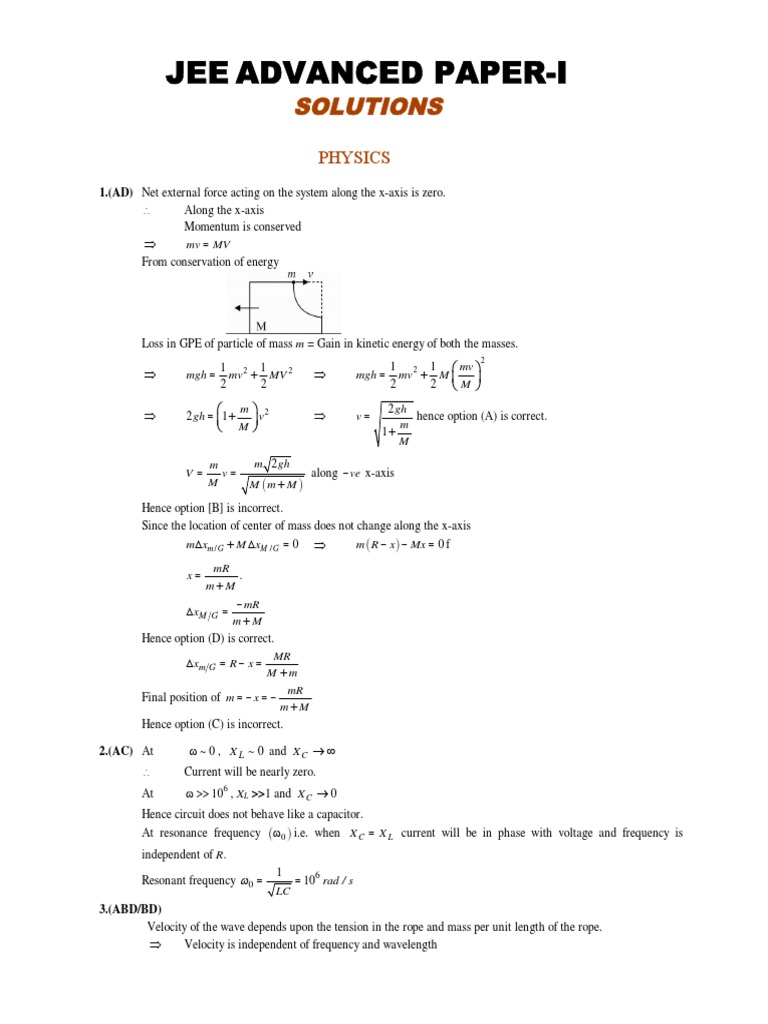 JEE Advanced 2017 Solutions Paper 1 Code 7 | PDF | Coordination Complex ...
