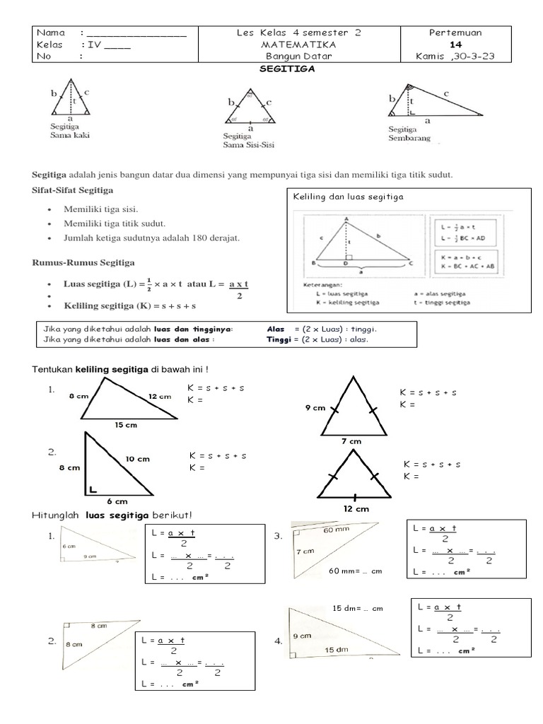 3.bangun Datar SEGITIGA PDF | PDF